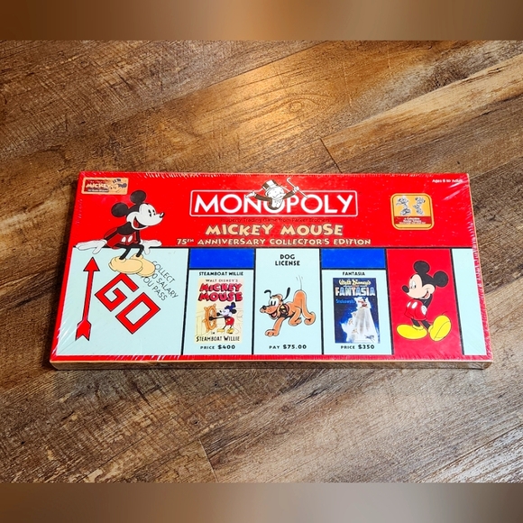 Hasbro | Toys | Nib Disney Mickey Mouse Monopoly 75th Anniversary ...